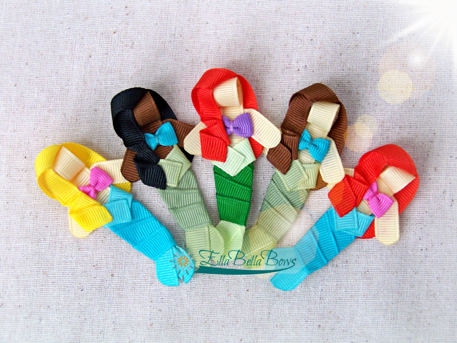 Mermaid Ribbon Sculpture Hair Clip Mini Under the Sea Hair