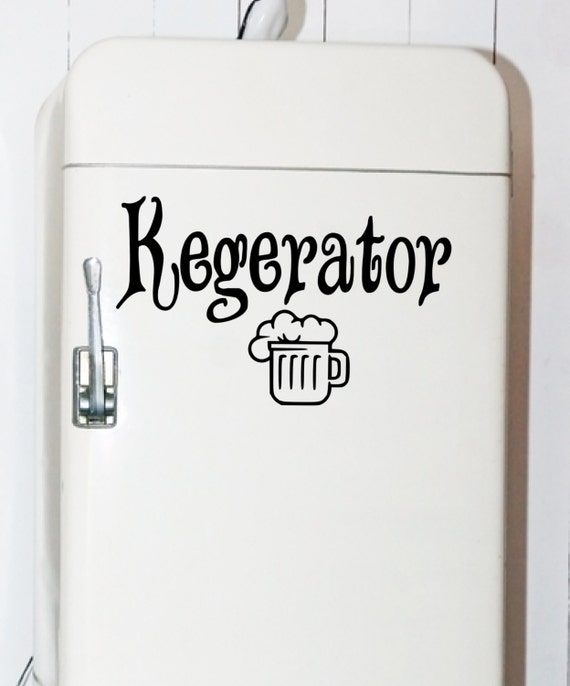 Kegerator Beer Fridge Vinyl DIY SIGN Decals Select Color