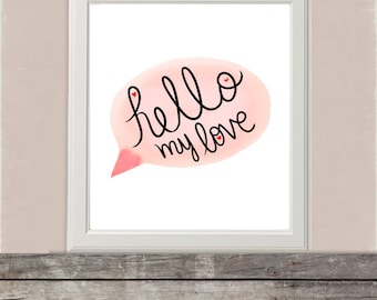 Hello my love | Etsy