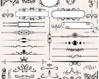 Calligraphy borders | Etsy