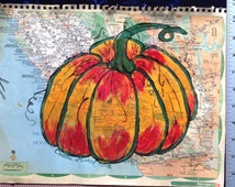 Popular items for hand painted pumpkin on Etsy
