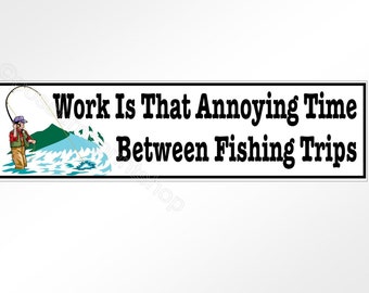 Funny fishing decal | Etsy