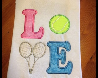 Tennis embroidery | Etsy