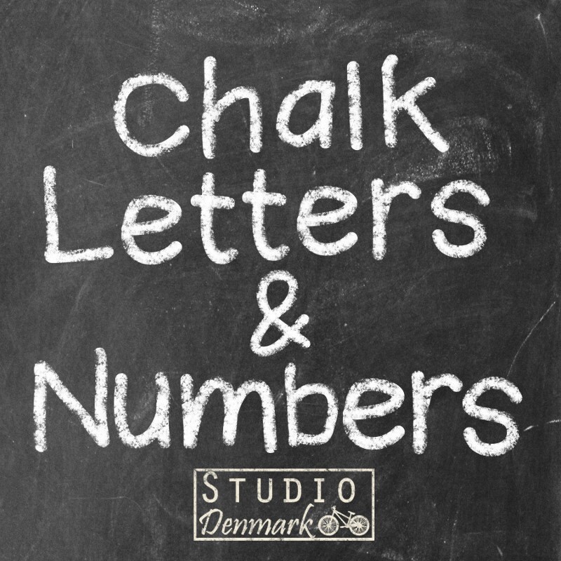 Chalk Letters and Numbers – 75 Elements – Hand Drawn Chalk Lettering ...