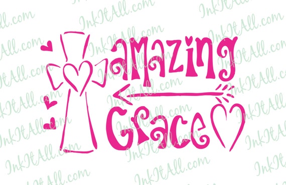 Items similar to Amazing Grace Vector Art for cutter, silhouette. on Etsy