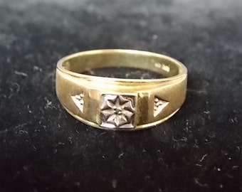 Diamond chip ring | Etsy