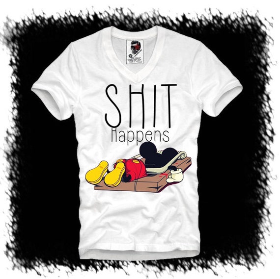 NEONBLACK T SHIRT Shit Happens Mickey Rat Obey Disobey by basics06