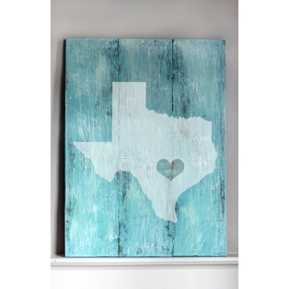 Items similar to Rustic Texas State Silhouette Art Wood Sign on Etsy