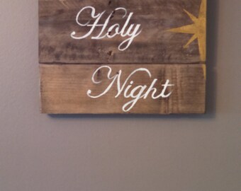 Popular items for o holy night sign on Etsy