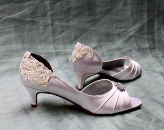 Pink Wedding Shoes SALE size 9 WIDE wedding by TheCrystalSlipper