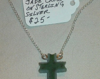 Imperial Jade cross on SS