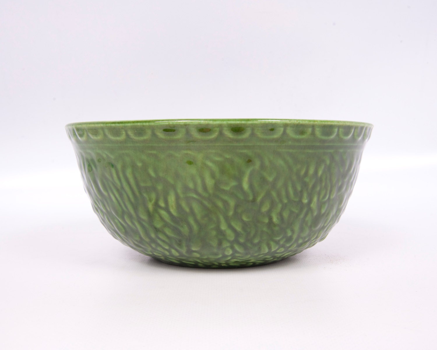 Vintage Green Haeger Bowl USA 69 Ceramic by LeVintageGalleria