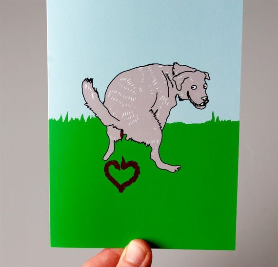 Funny Birthday Card Dog Birthday Card Inappropriate By LIKKS
