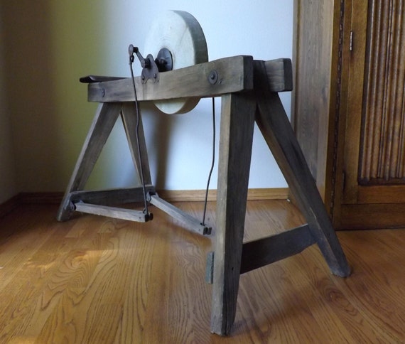 Treadle Grinder Antique Grindstone Farm Tool Shop Tool