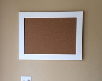 Larged Framed Cork Board - 28x21" - Bulletin Board - Hanging Cork Board ...