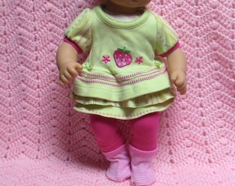 American Girl BITTY BABY clothes "Berry Strawberry" (15 inch) doll ...