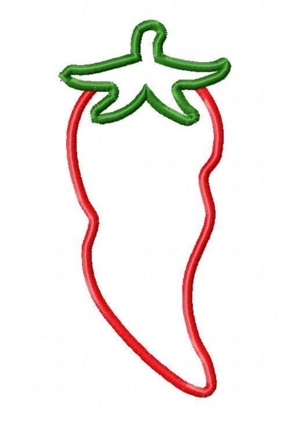 Chilli Pepper Applique Embroidery Design 057