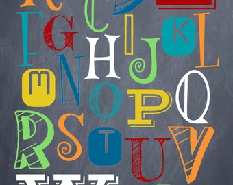 Popular items for alphabet subway art on Etsy