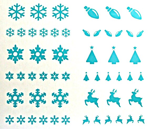 Items Similar To Vinyl Christmas Stencils 2 Dichroic Glass Etching Stencils With Pdf Tutorial