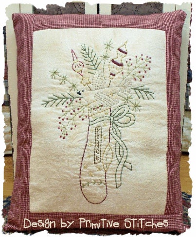 Peace StockingPrimitive Stitchery E-PATTERN by Primitive