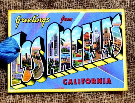 Greetings From Los Angeles California Large Letter Souvenir