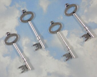 10 Skeleton Keys Gun Metal Black The Twins Large by simpsonstudios