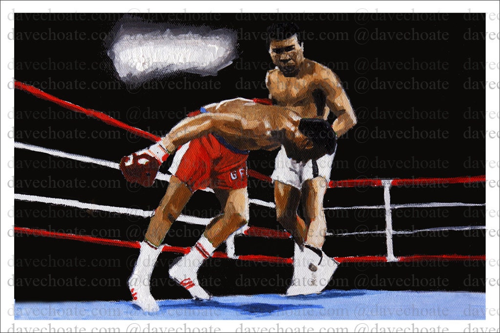Muhammad Ali Knockout of George Foreman Art Photo Print