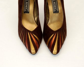 Metallic high heels | Etsy