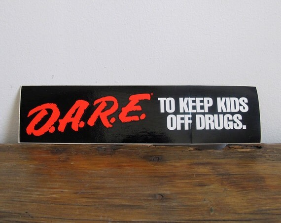 Vintage D.A.R.E. Bumper Sticker 1980s by GoldenrodVintageCo
