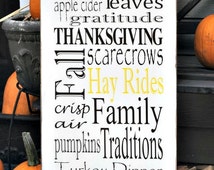 Fall Subway Art Sign/Fall Typography/Thanksgiving Sign
