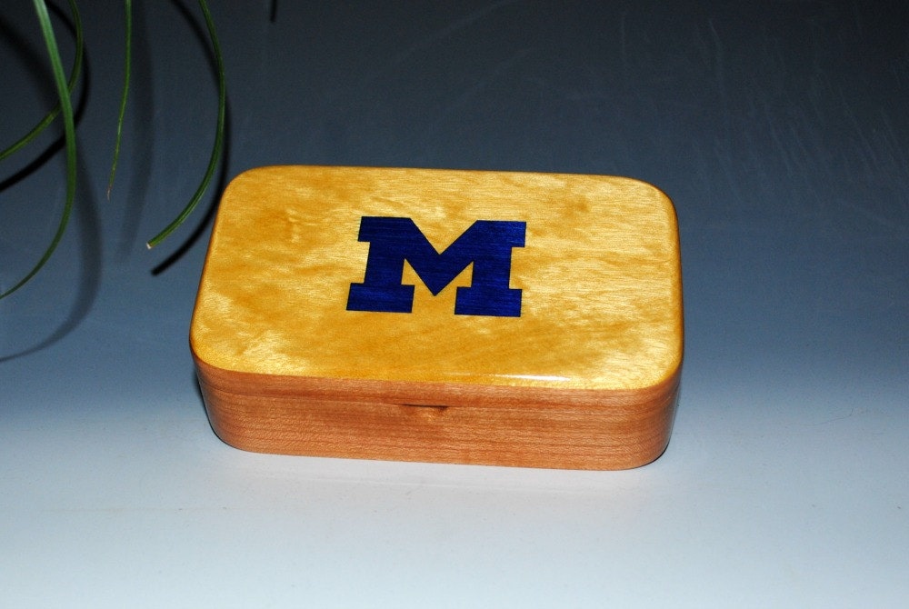 Handmade Wooden Treasure Box – University of Michigan in Cherry – Go ...