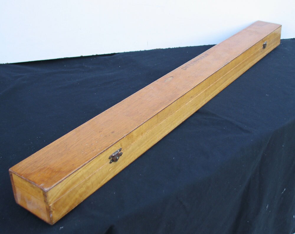 Vintage Wooden Fly Rod Box With Hidden Storage Compartments