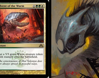 Magic the Gathering Original TOKEN Artist Proof: Advent of the Wurm ...