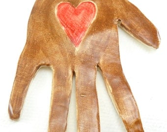 Handprints in clay | Etsy