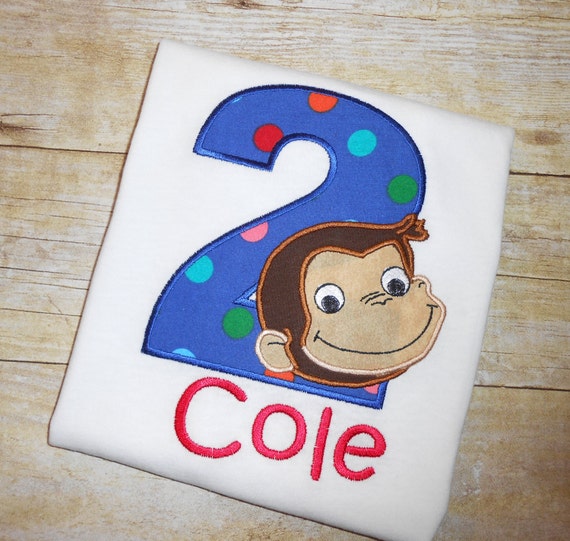 Items similar to Custom Boutique Curious George the Monkey Birthday ...