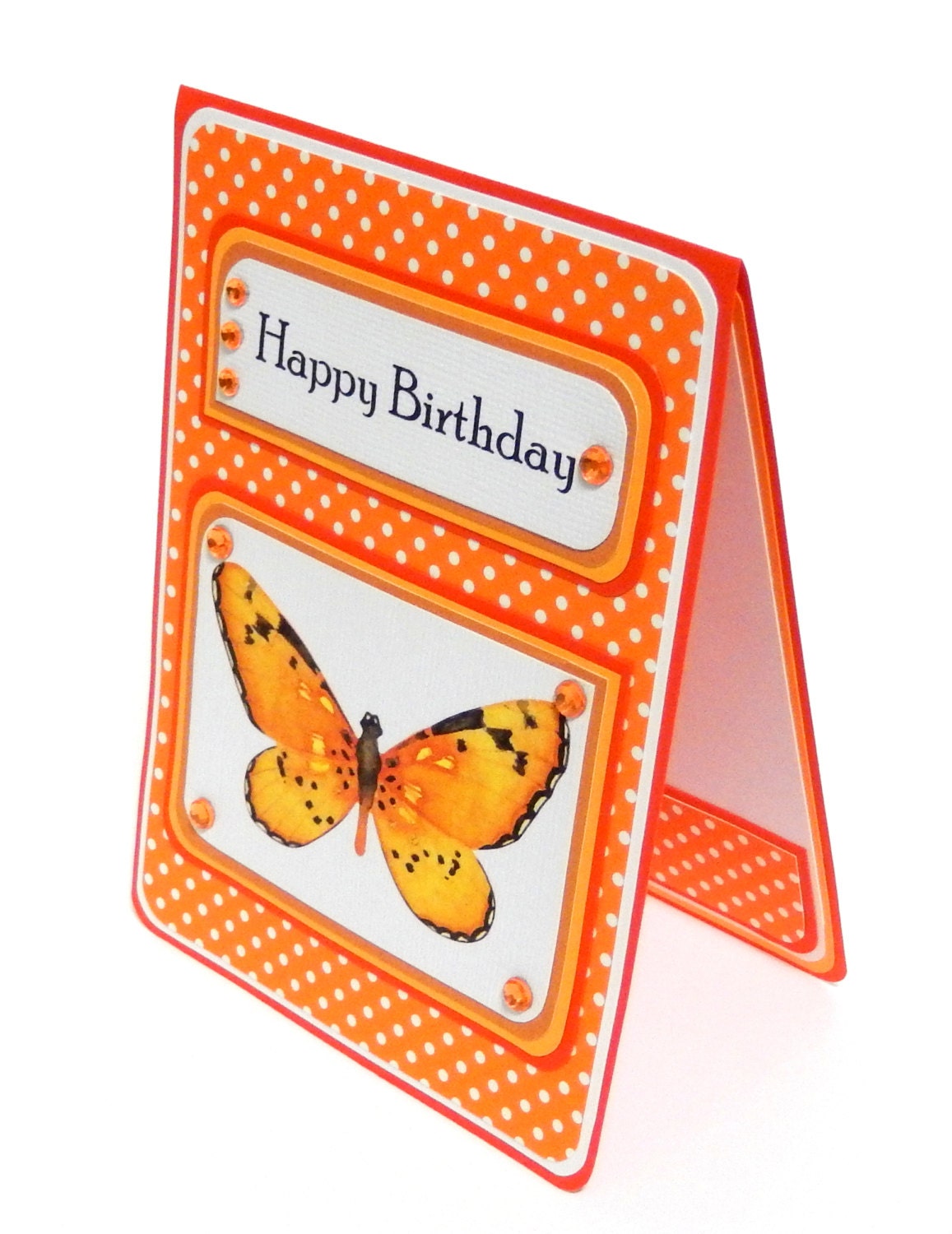 Happy Birthday Card with Matching Embellished by TheMaddArtist
