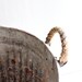 Vintage Metal Bucket with Rope Handles