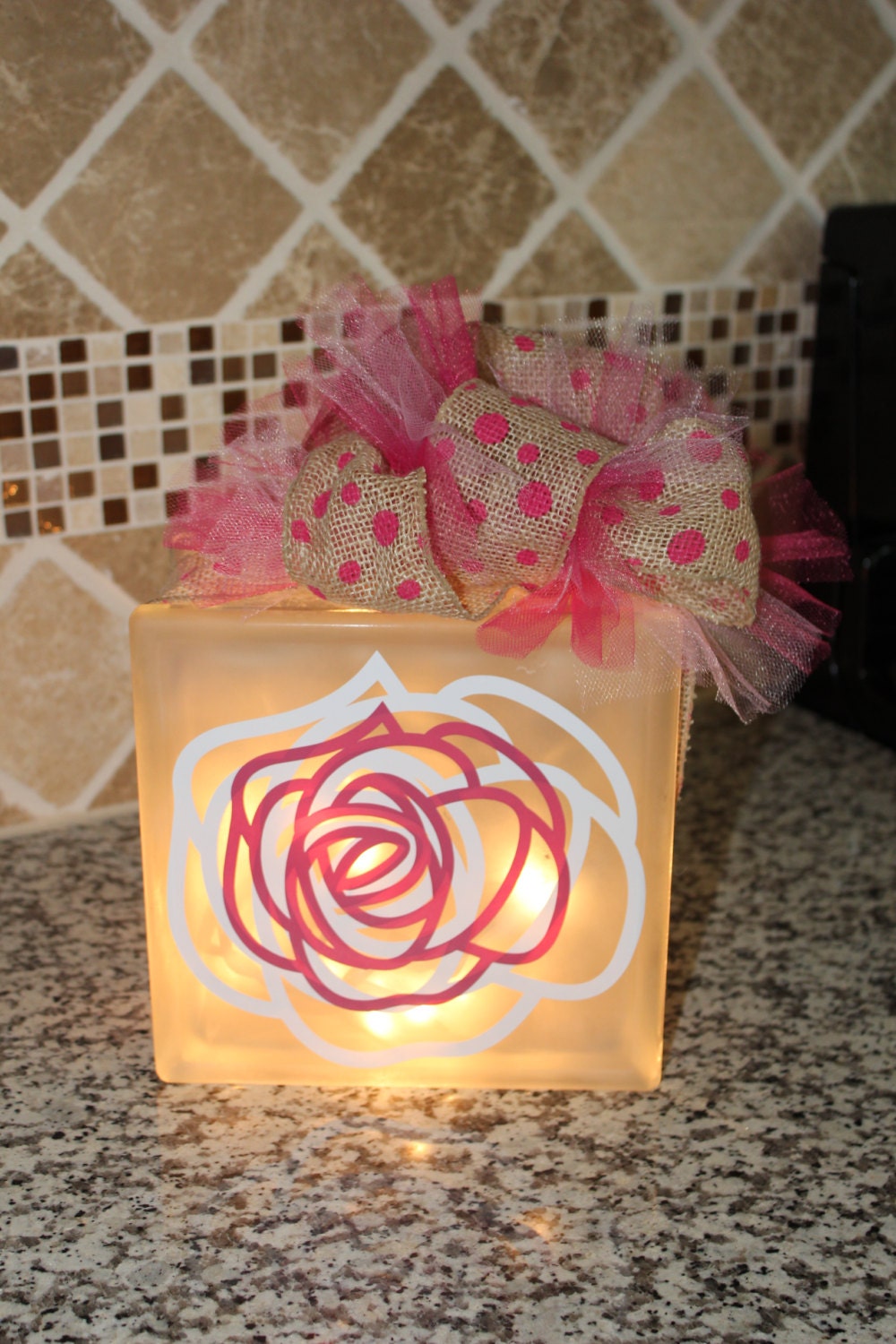 Light Up Glass Block By Taylorgreendecor On Etsy