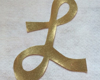 Gold cursive letter | Etsy