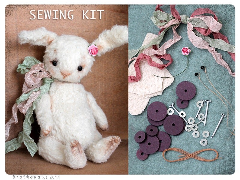 At last SEWING KIT for sewing toy like Artist Teddy Сute