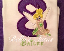 Tinkerbell Birthday Shirt Numbers 1-9