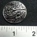 Medium Pewter Disk Broach With S.C.A. Pelican