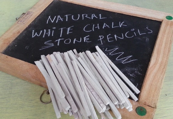 White chalk pencil natural slate stone for slate and by rawsimple