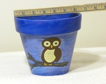 Owl flower pot | Etsy