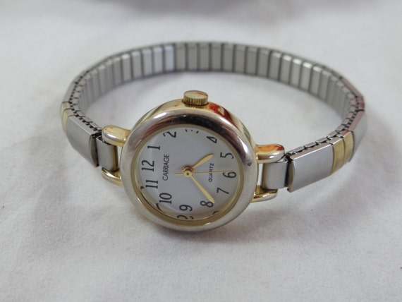 Vintage Working Retro Timex Carriage Ladies Dual Tone Quartz