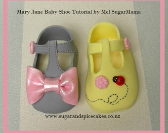 Fondant baby shoes | Etsy