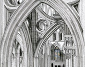 Items similar to WELLS CATHEDRAL, Somerset, England. (A signed Giclée ...