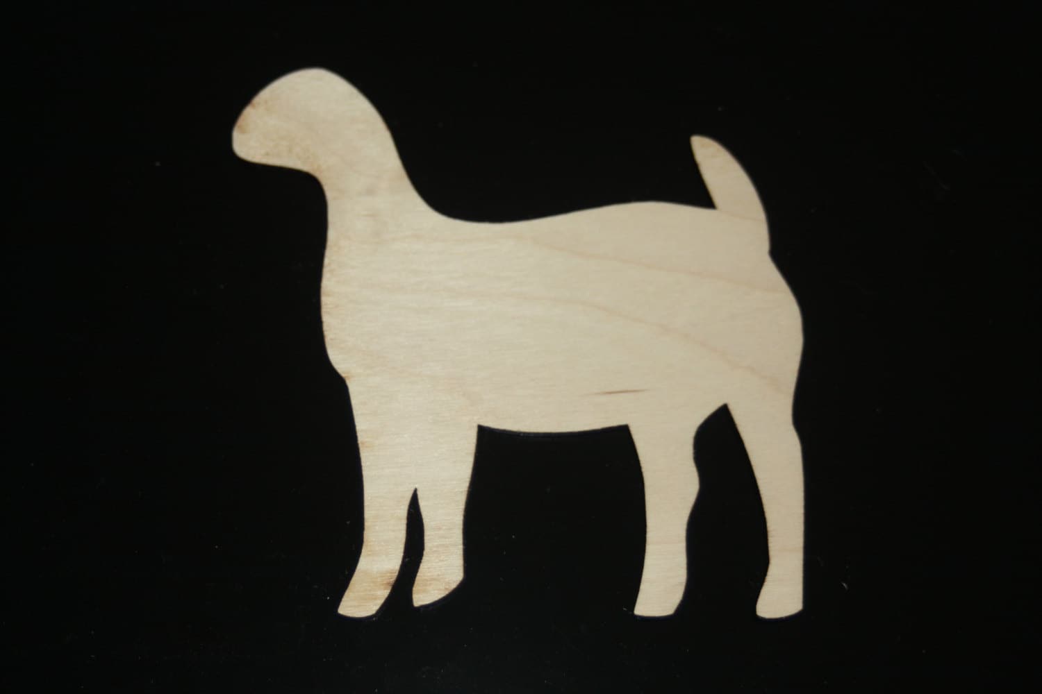 Wooden goat cutout
