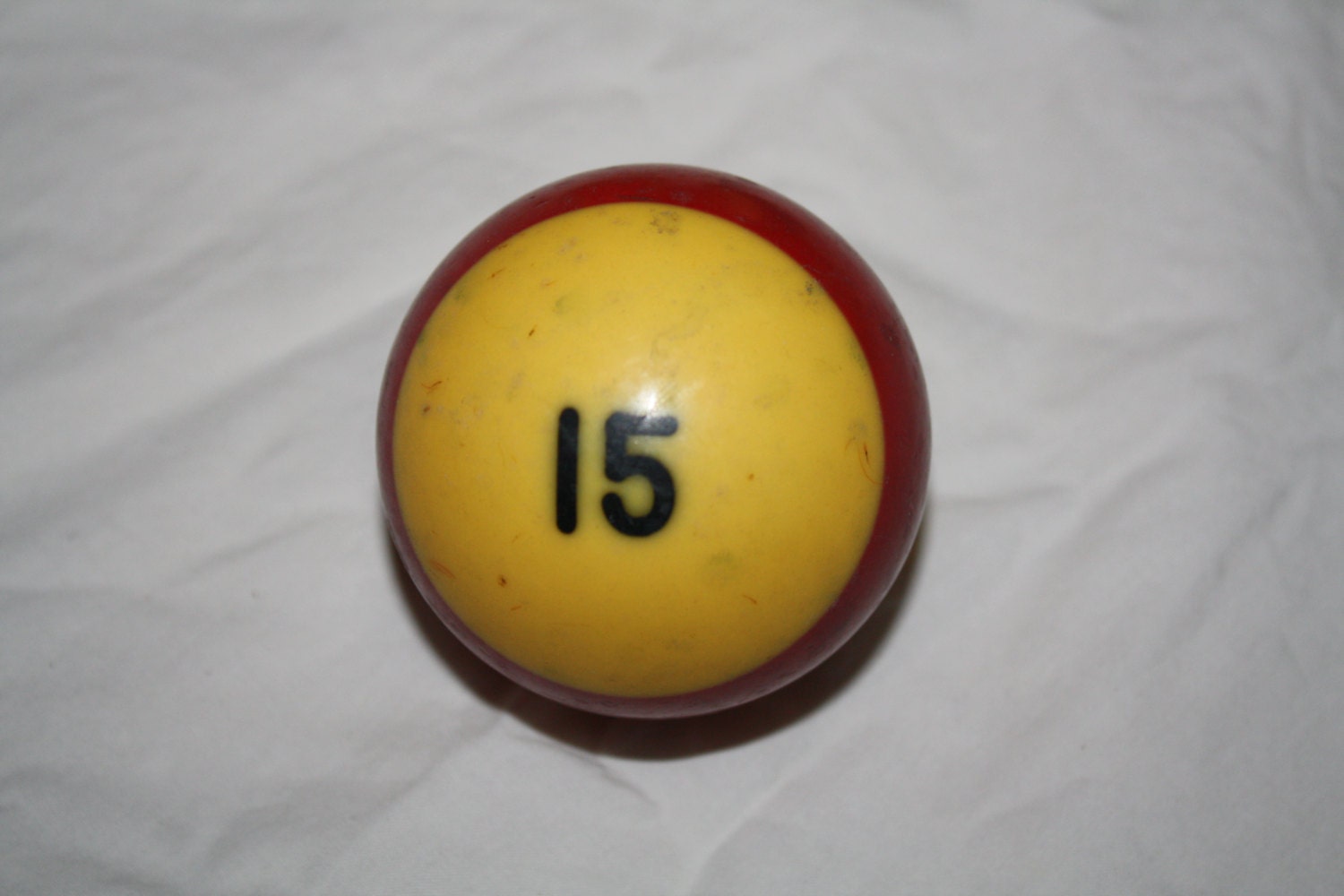 Vintage number 15 billiard ball pool ball by NikkisFunFinds