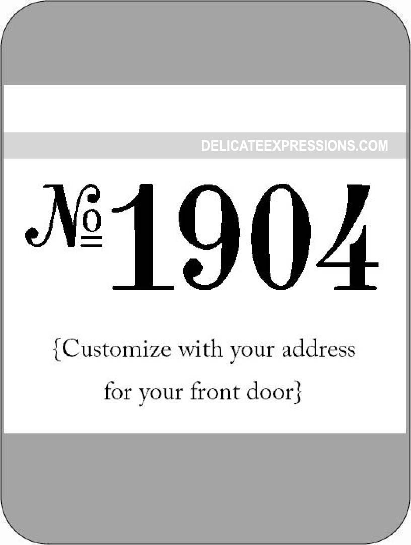 Front Door Number Decal Vinyl Number Door by StoneCreekWallDecals